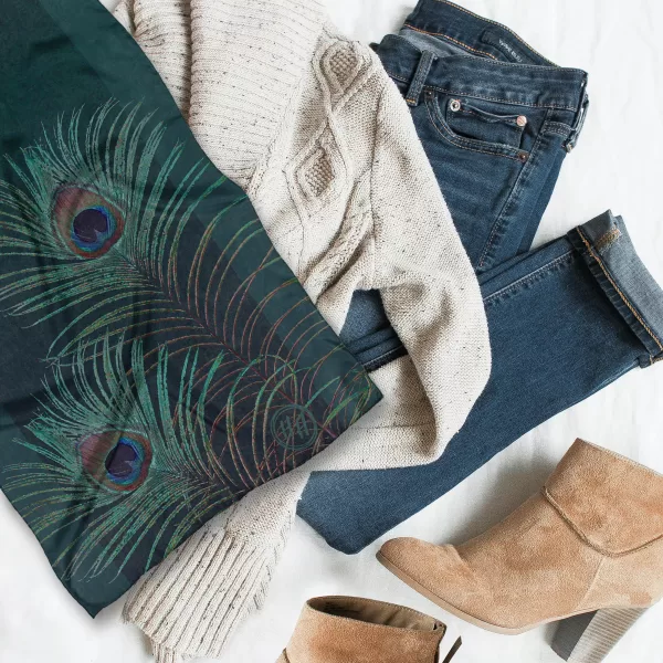 Peacock Feather ECO SCARF • MavenFair