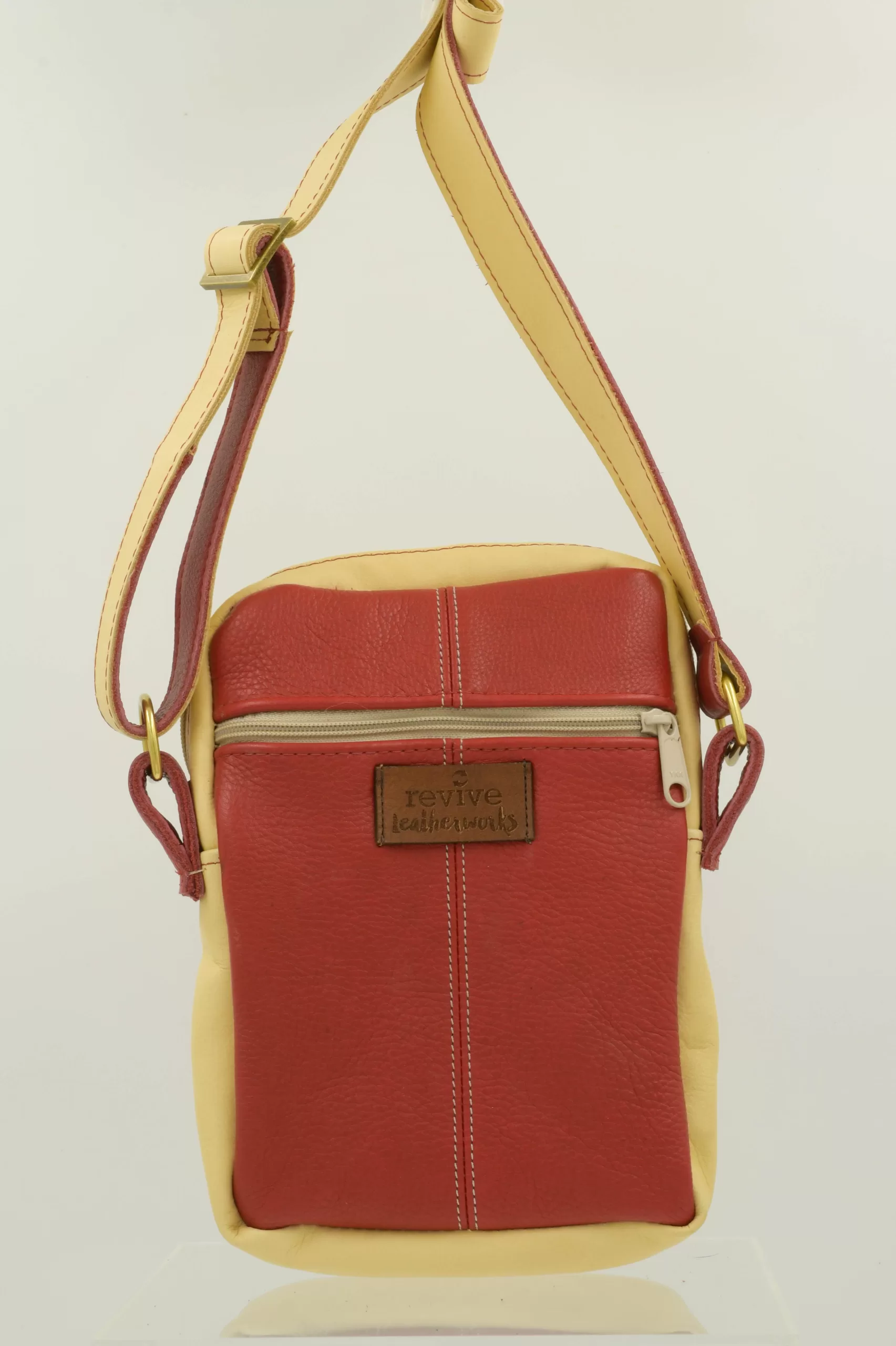 Red & tan tall cross-body • MavenFair
